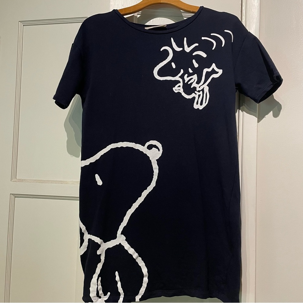 Zara Peanuts Tunic With Snoopy And Woodstock 100% Cot… - Gem